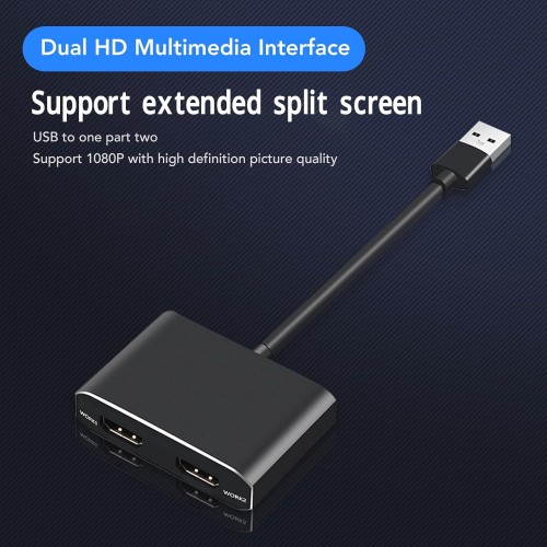 USB 3.0 to Dual for HDMI Adapter, 1920x1080P Monitor Display Adapter ...